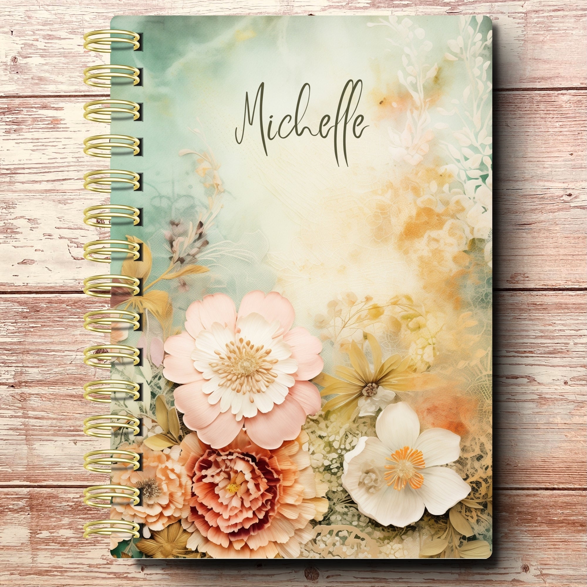 A5 Custom Planner | Bohemian Flower Garden A5 Planner | Personal ...