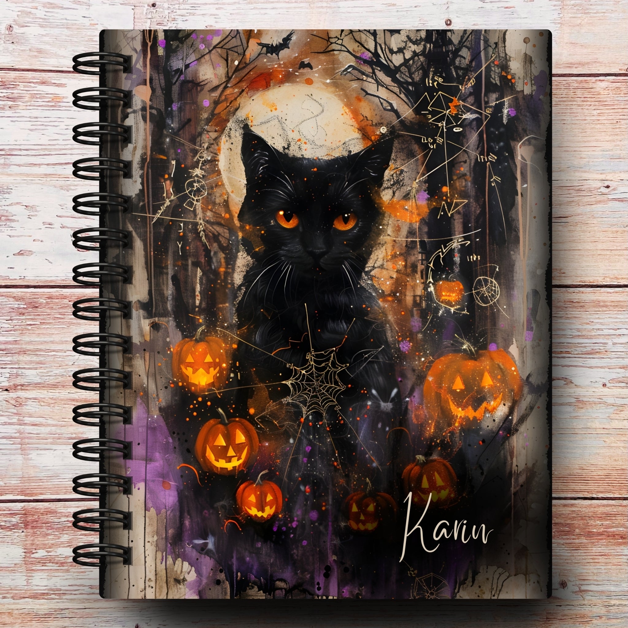 Custom Planner | Halloween Cat | Personal Planner – Artful Planner Co.