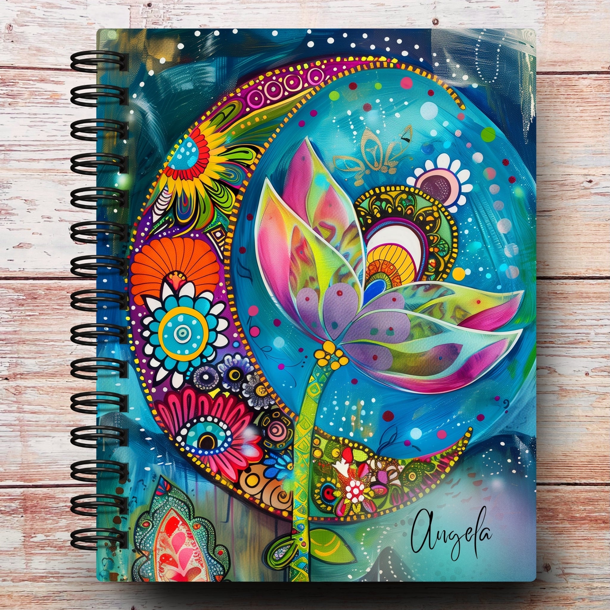 Custom Planners | Lotus Moon | Personal Planners | Zen Flowers – Artful ...