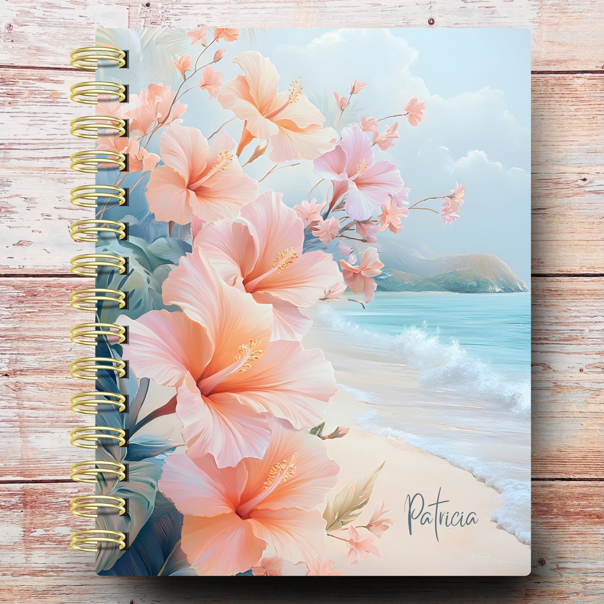 Custom Planner | Seaside Hibiscus | Choose Your Start Month | Personalized – Artful Planner Co.