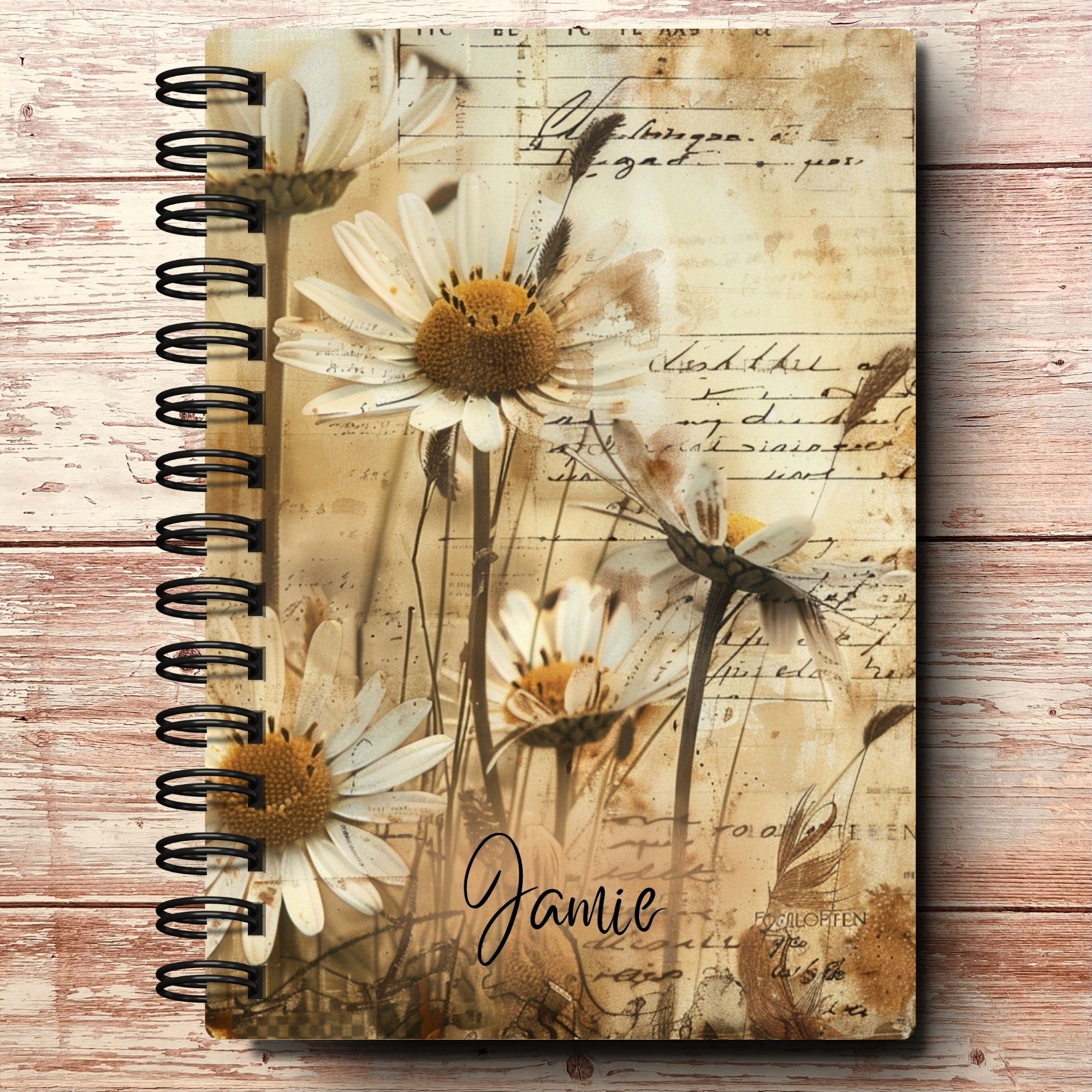 A5 Custom Planner | Vintage Daisies A5 Planner | Personal Planner ...