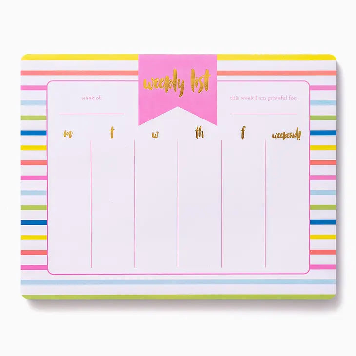 Artful Planner Co. | Striped Weekly List Pad Planner