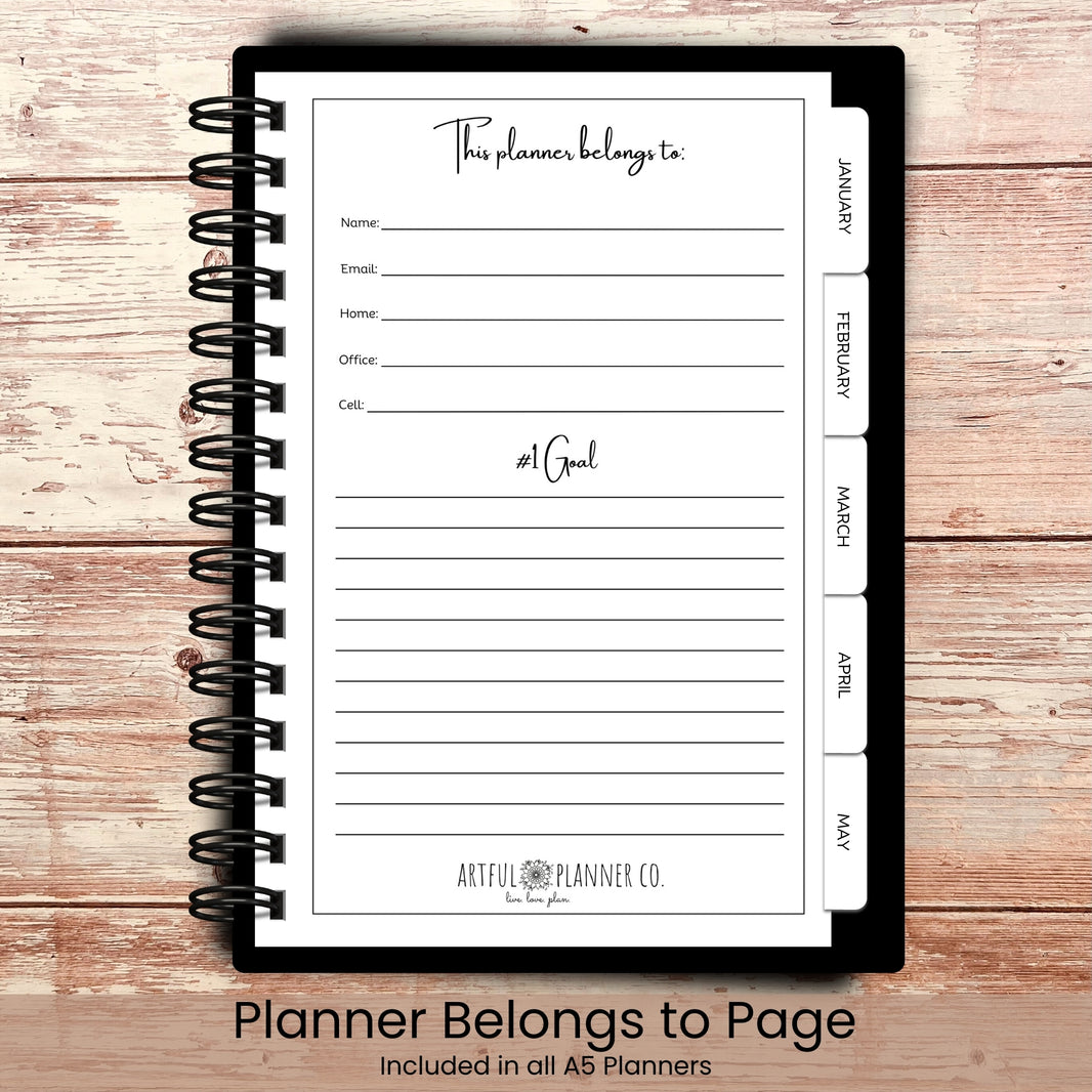 A5 Artful Mini Custom Planners | Weekly Custom Planners – Artful ...