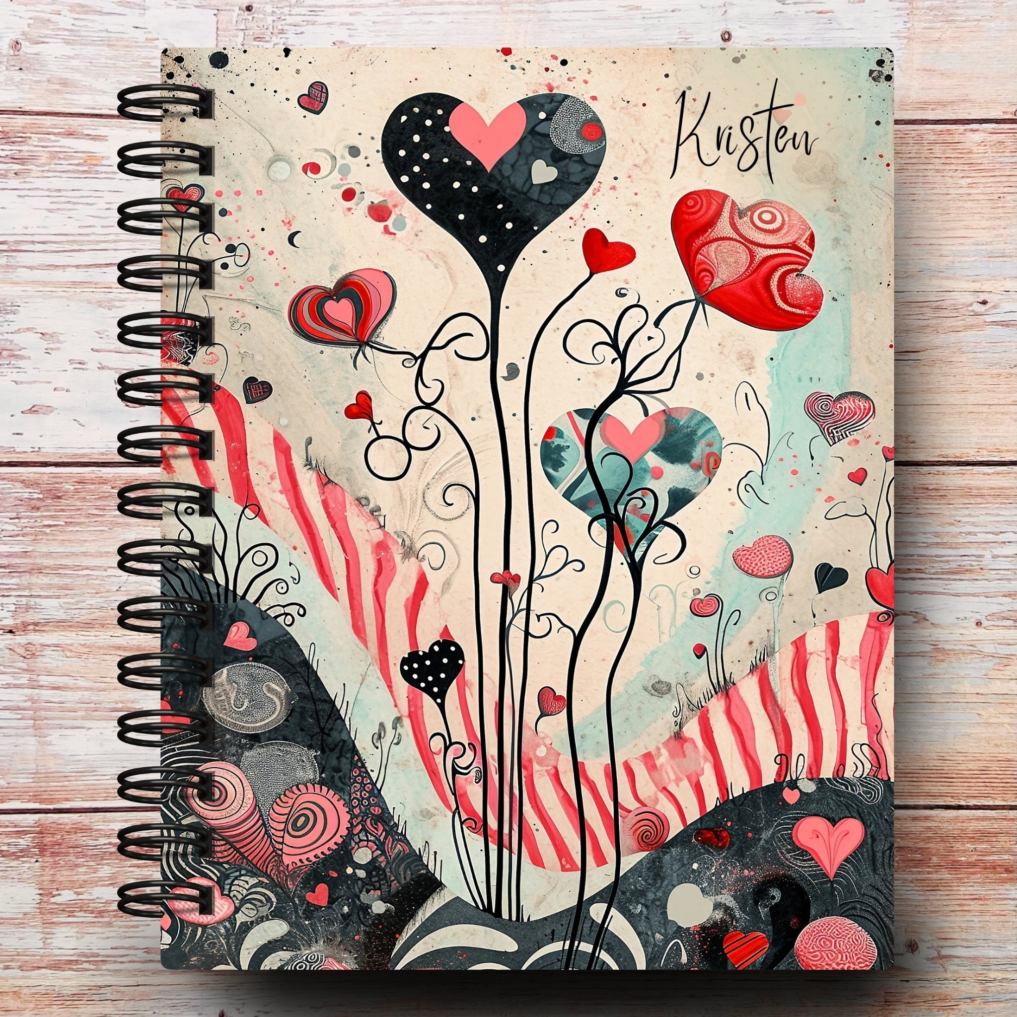 Custom Planner | Mixed Hearts | Personal Planner | Choose Start Month ...