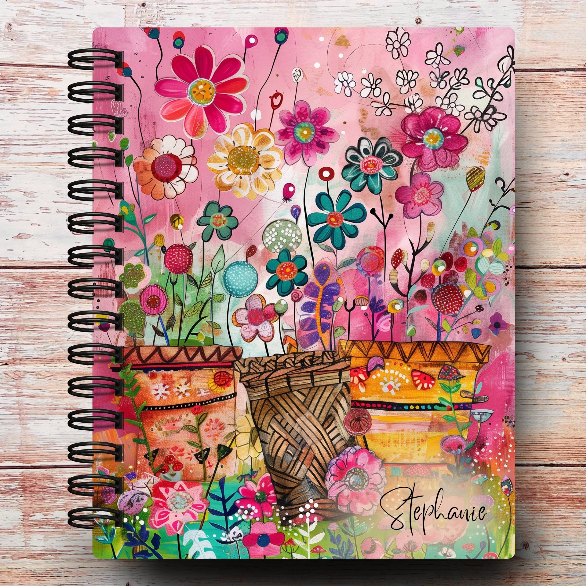 Groovy Plants Custom Notebook Journal | Personalized Notebooks – Artful ...