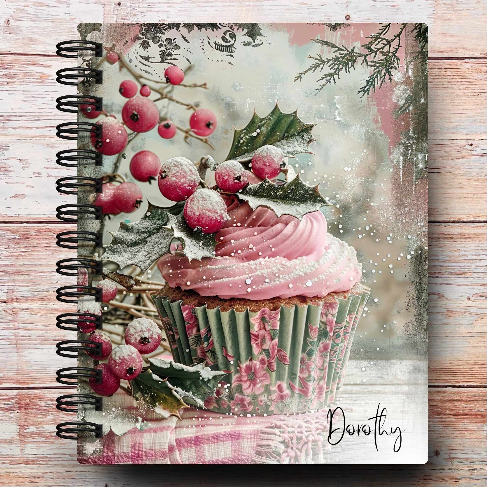 Holiday Notebooks | Personalized Notebooks | Holiday Baker | Cupcakes ...