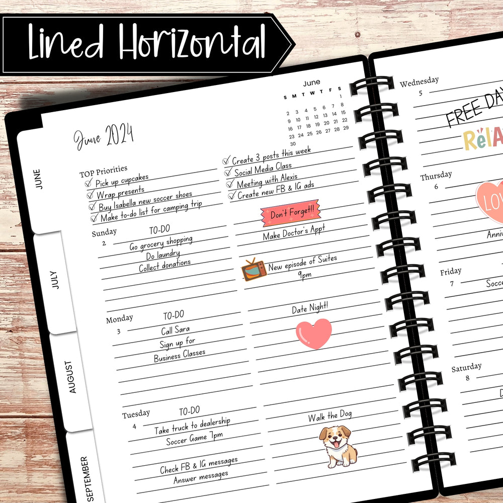 Custom Planners | Page Layout Options | Artful Planner Co.