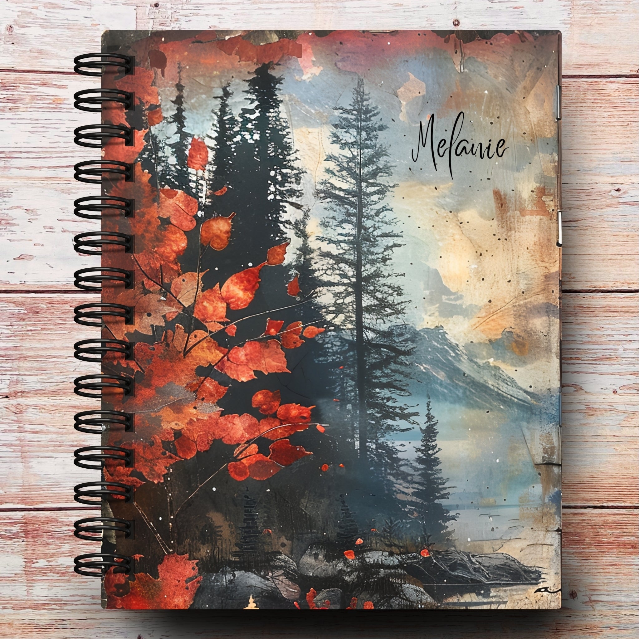 Custom Planner | Misty Fallscape | Personal Planners | Fall Planners ...