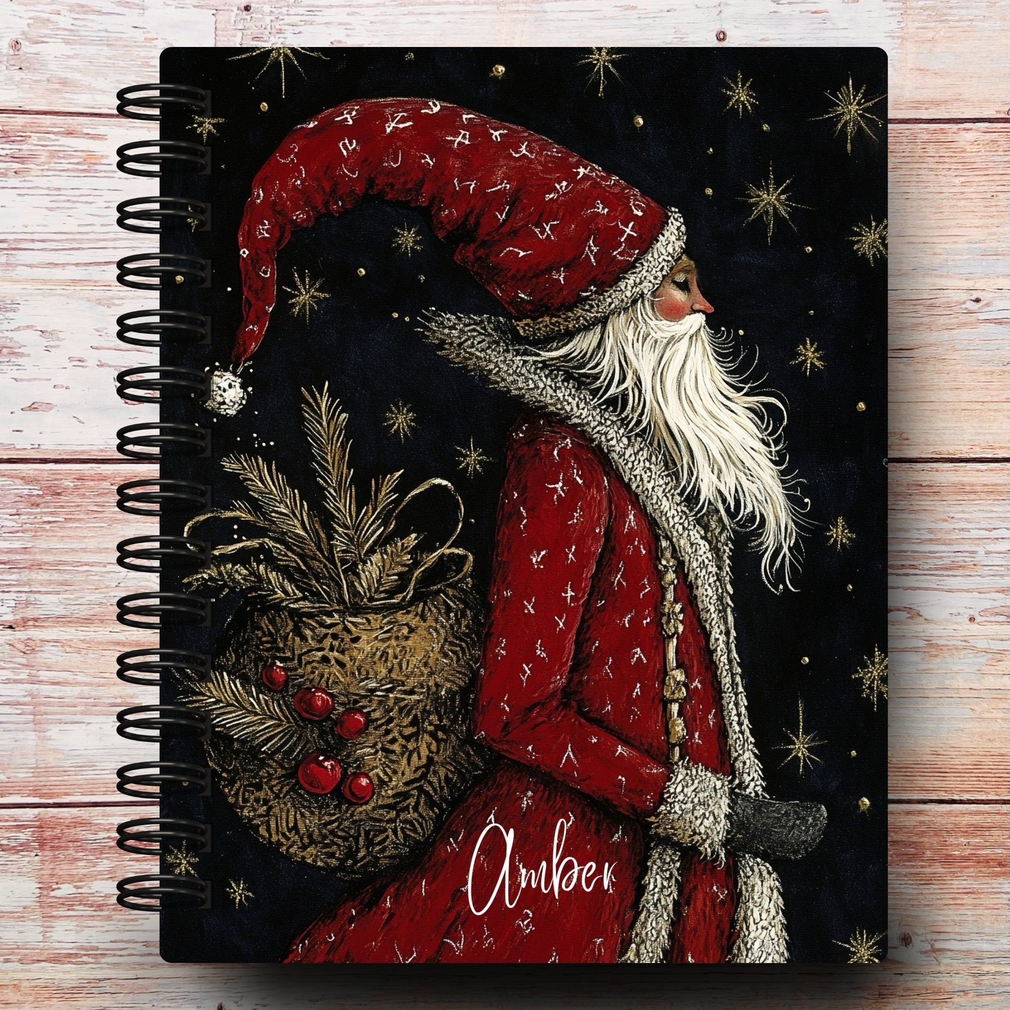 Holiday Notebooks | Personalized Notebooks | Christmas | Quirky Santa ...