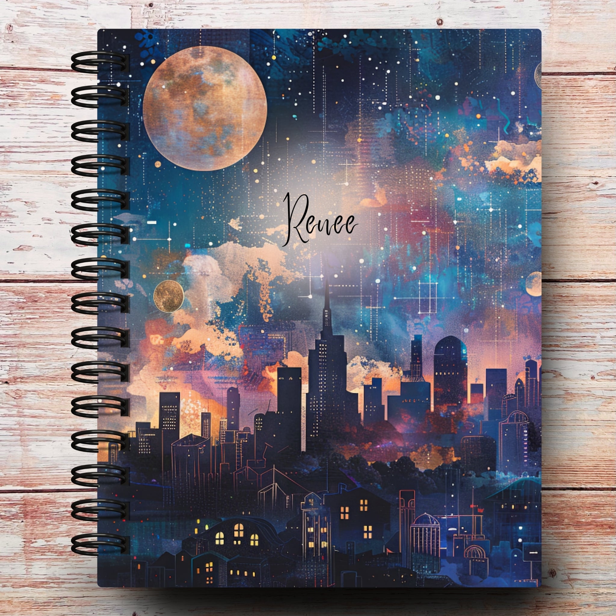 Custom Planners | Urban Night Sky | Celestial Themed Personal Planners ...