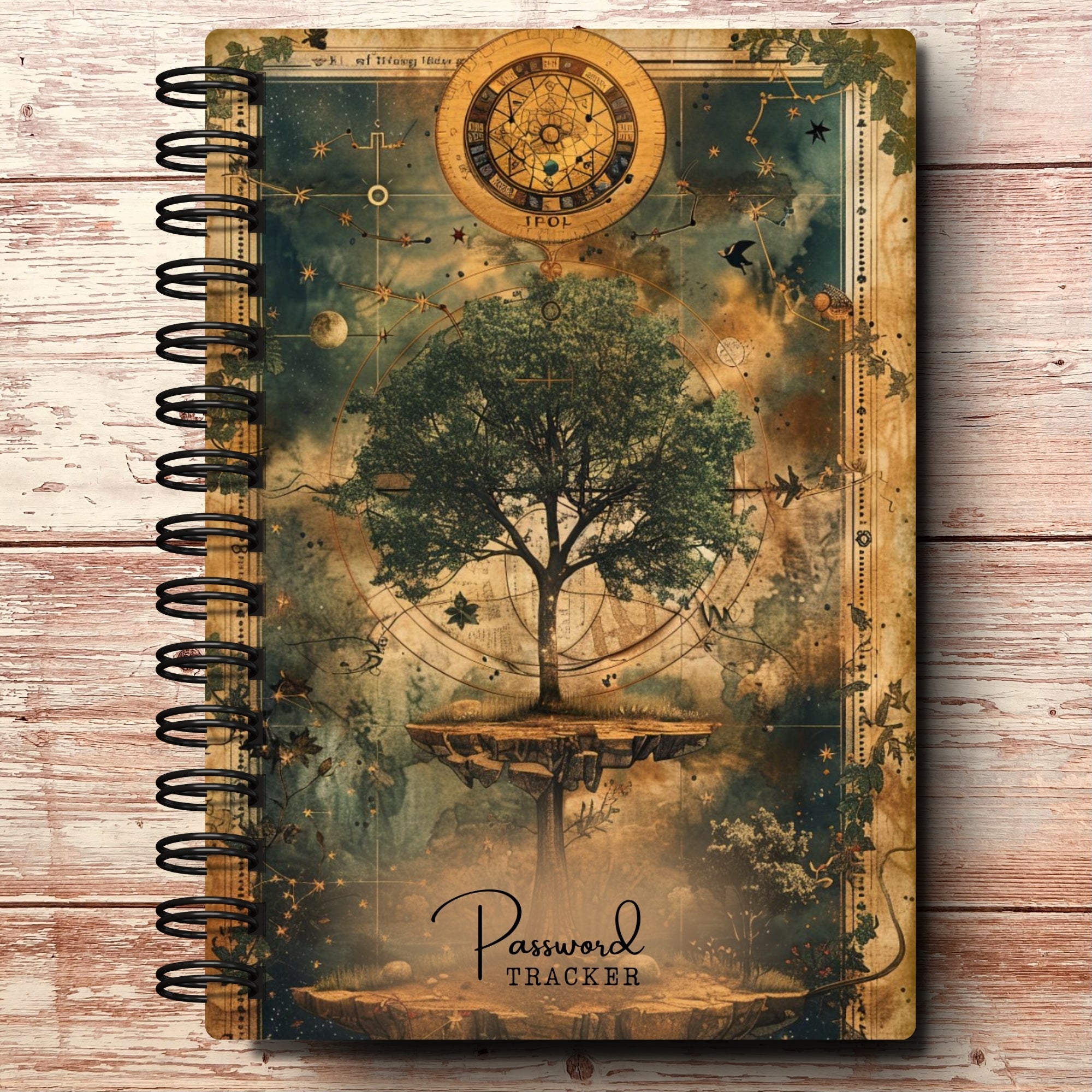 Custom Password Log Book | Tree of Life | Social Media Trackers ...