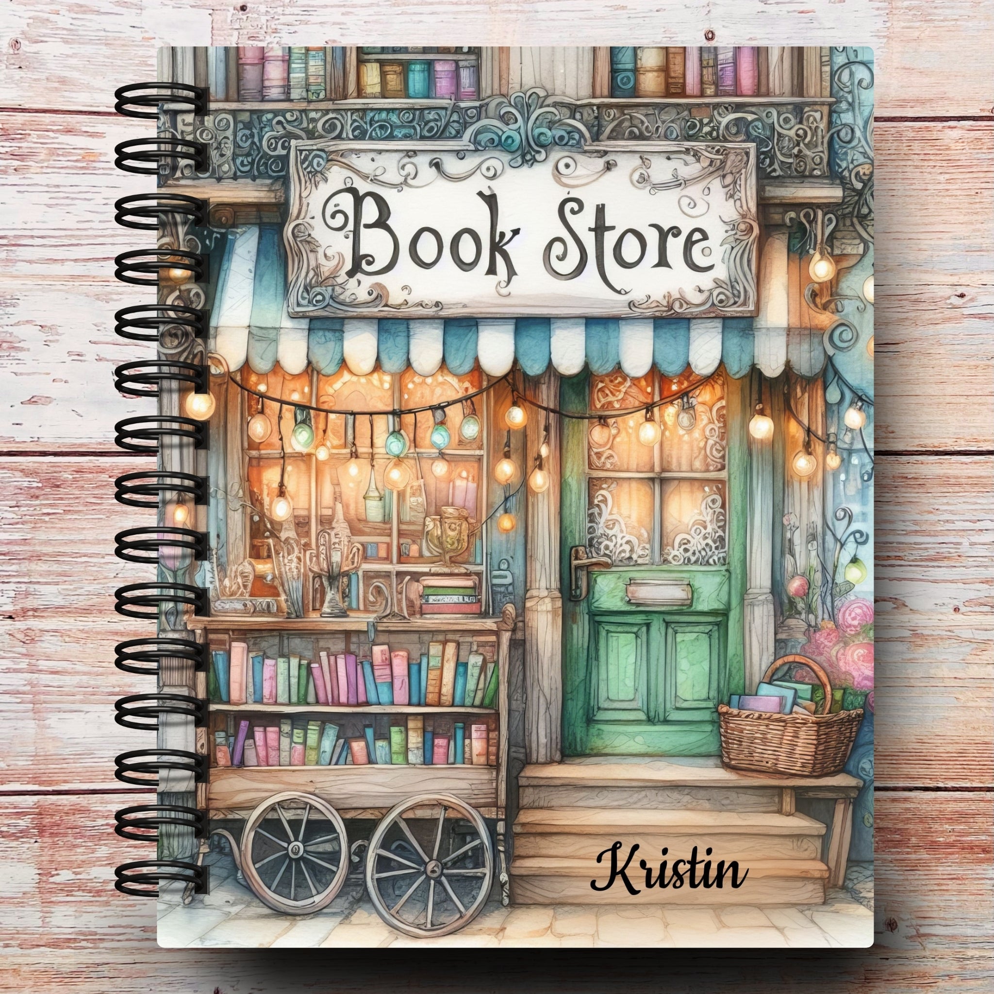Custom Reading Journal | Whimsical Book Store | Personal Book Tracker ...