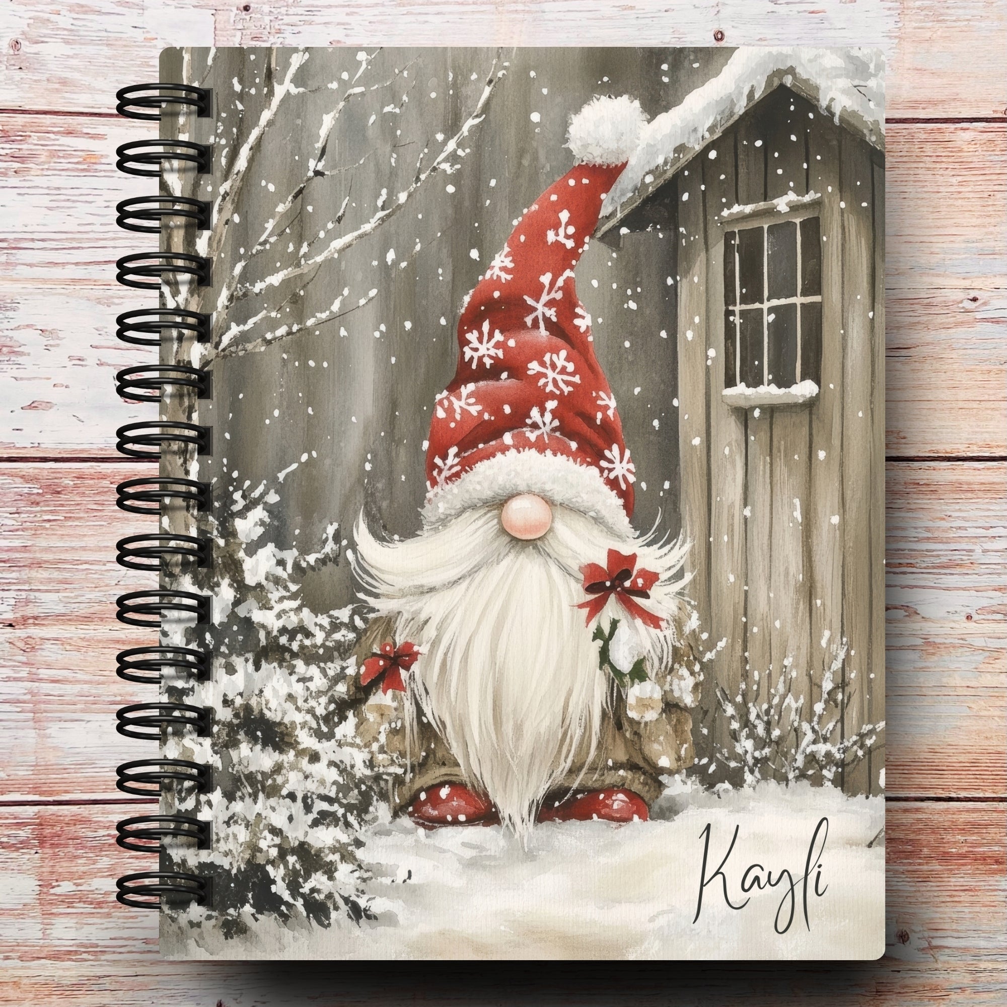 Holiday Notebooks | Personalized Notebooks | Woodland Gnome – Artful ...